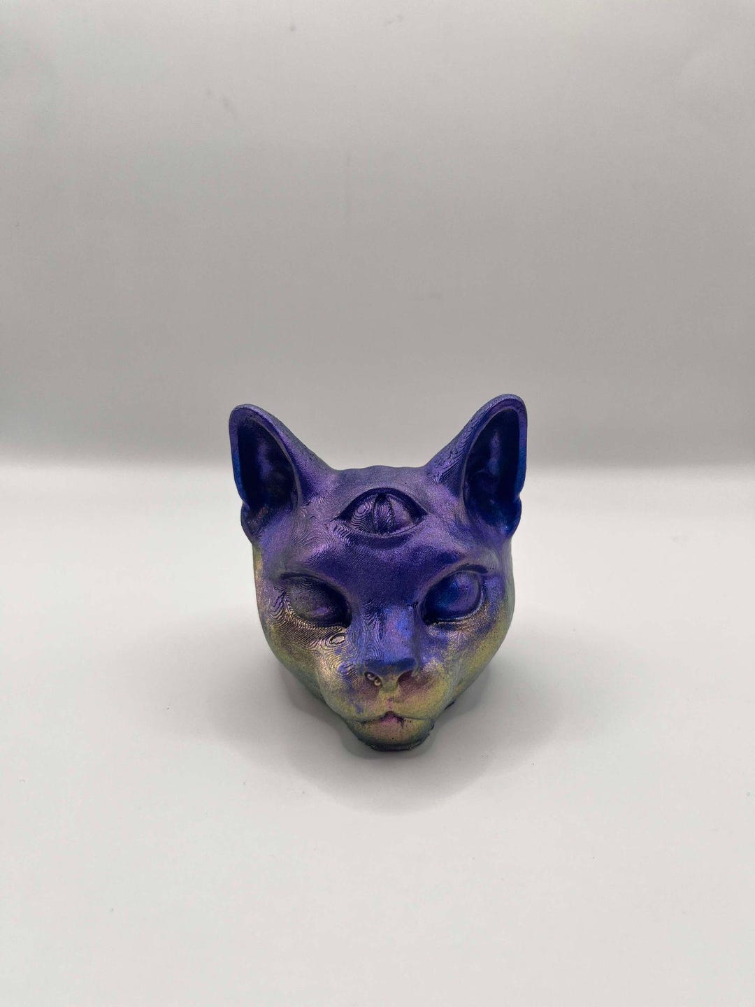 Customisable Third Eye Cat Figurine All Seeing Eye Cats Resin Cat ...