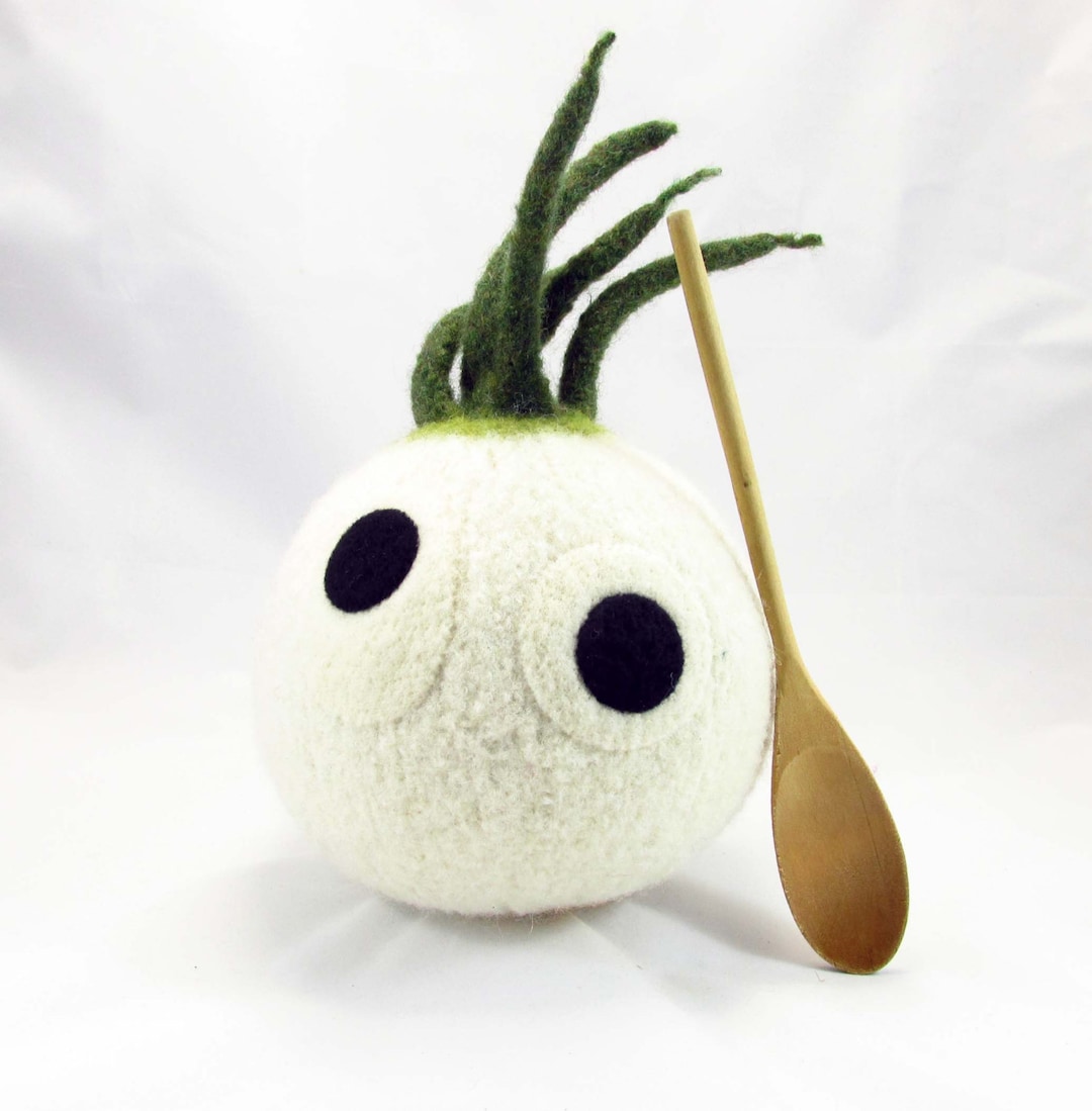 Onion Snooter-doot – Felted Wool Toy, Whimsical Soft-sculptured Doll ...
