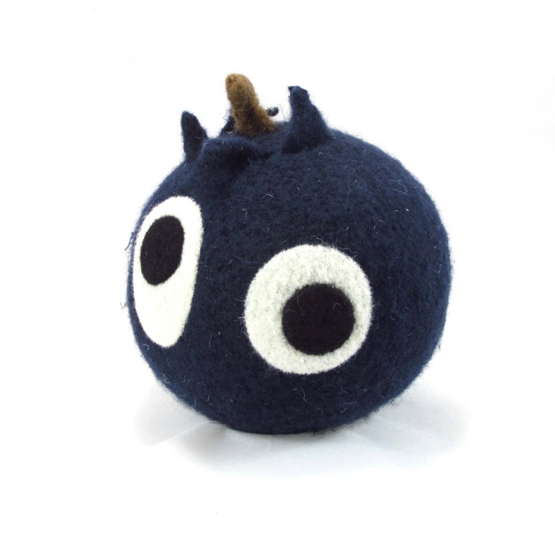 Blueberry Snooter-doot – Felted Wool Toy, Whimsical Soft-sculptured ...