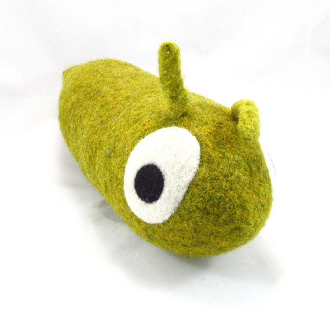 Banana Slug Snooter-doot – Felted Wool Toy, Whimsical Soft-sculptured ...