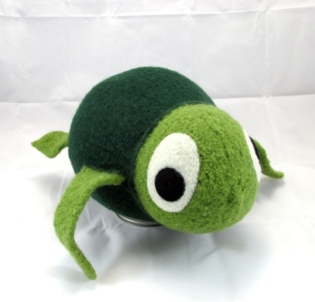 Turtle Snooter-doot - Felted Wool Toy, Whimsical Soft-sculptured Doll ...