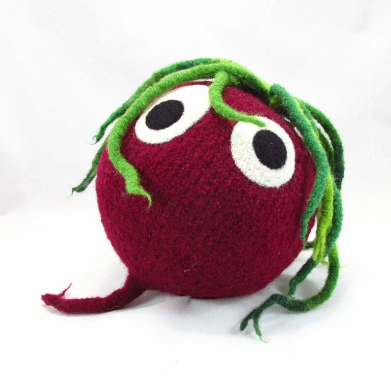 Beet Snooter-doot – Felted Wool Toy, Whimsical Soft-sculptured Doll ...