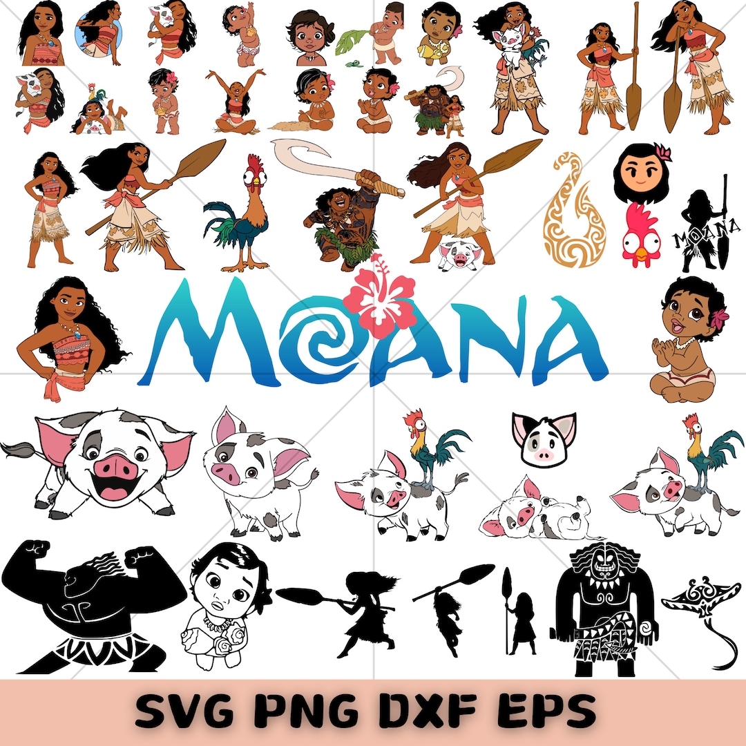 Moana Svg Bundle, Moana Clipart, Moana Png, Moana Svg, Moana Font ...