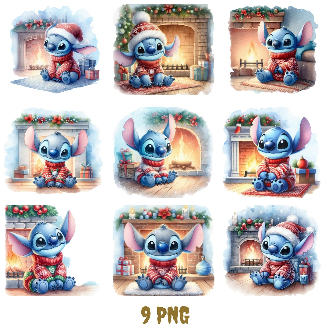 Stitch Christmas Png Bundle, Merry Christmas, Christmas Cartoon, Cute ...