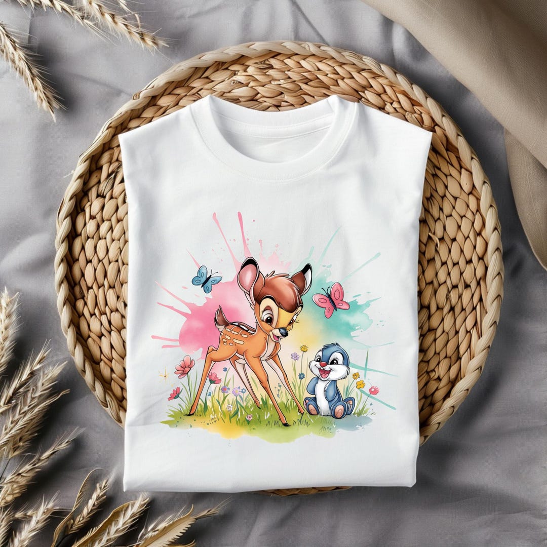 Bambi and Thumper PNG, Cute Forest Friends Clipart for Sublimation ...