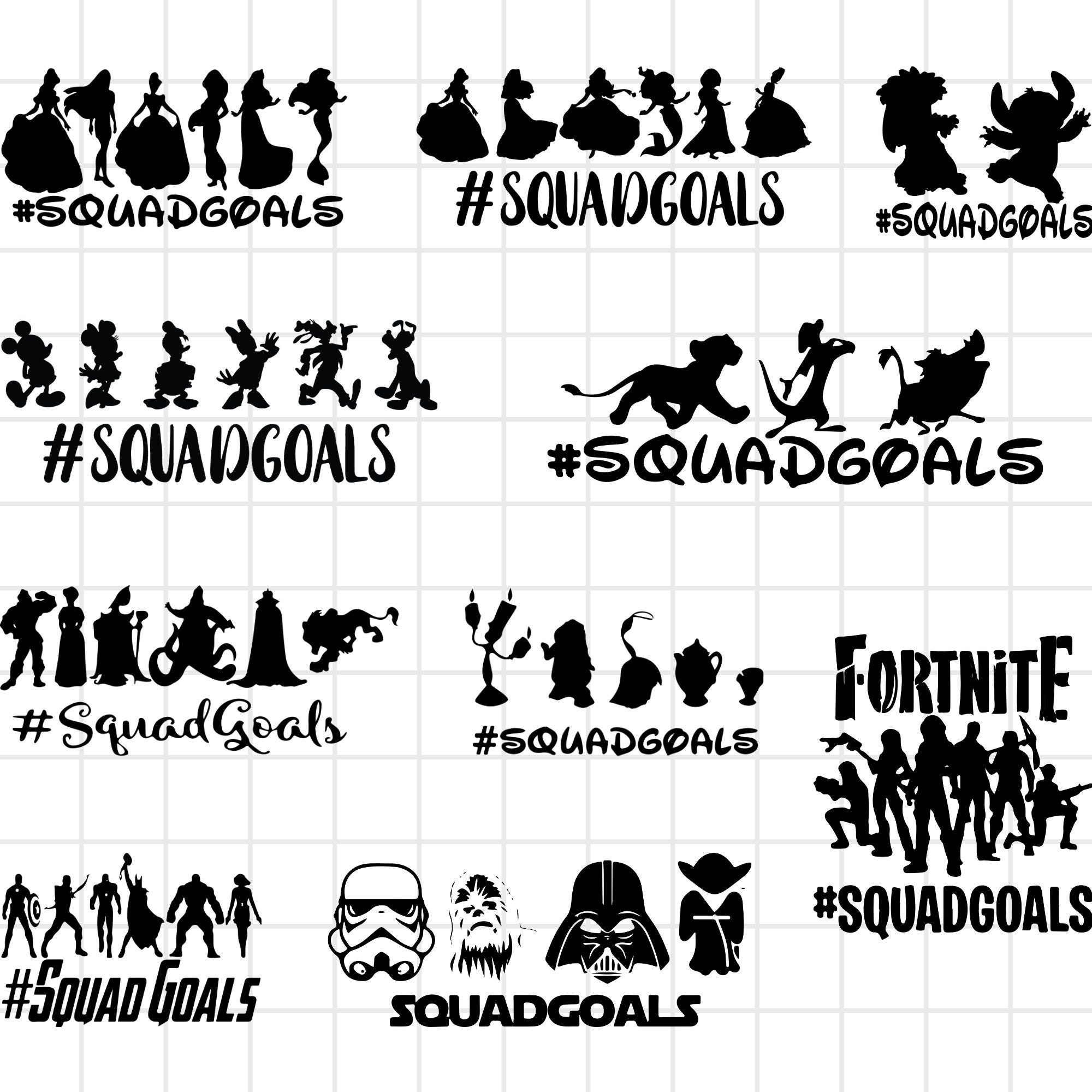 Squad Goals Bundle PNG, Princess Squadgoals Png, Squad Goals, Guys ...