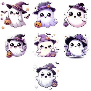 Halloween Png, Cute Witch Ghost Clipart, Kawaii Halloween Decor ...