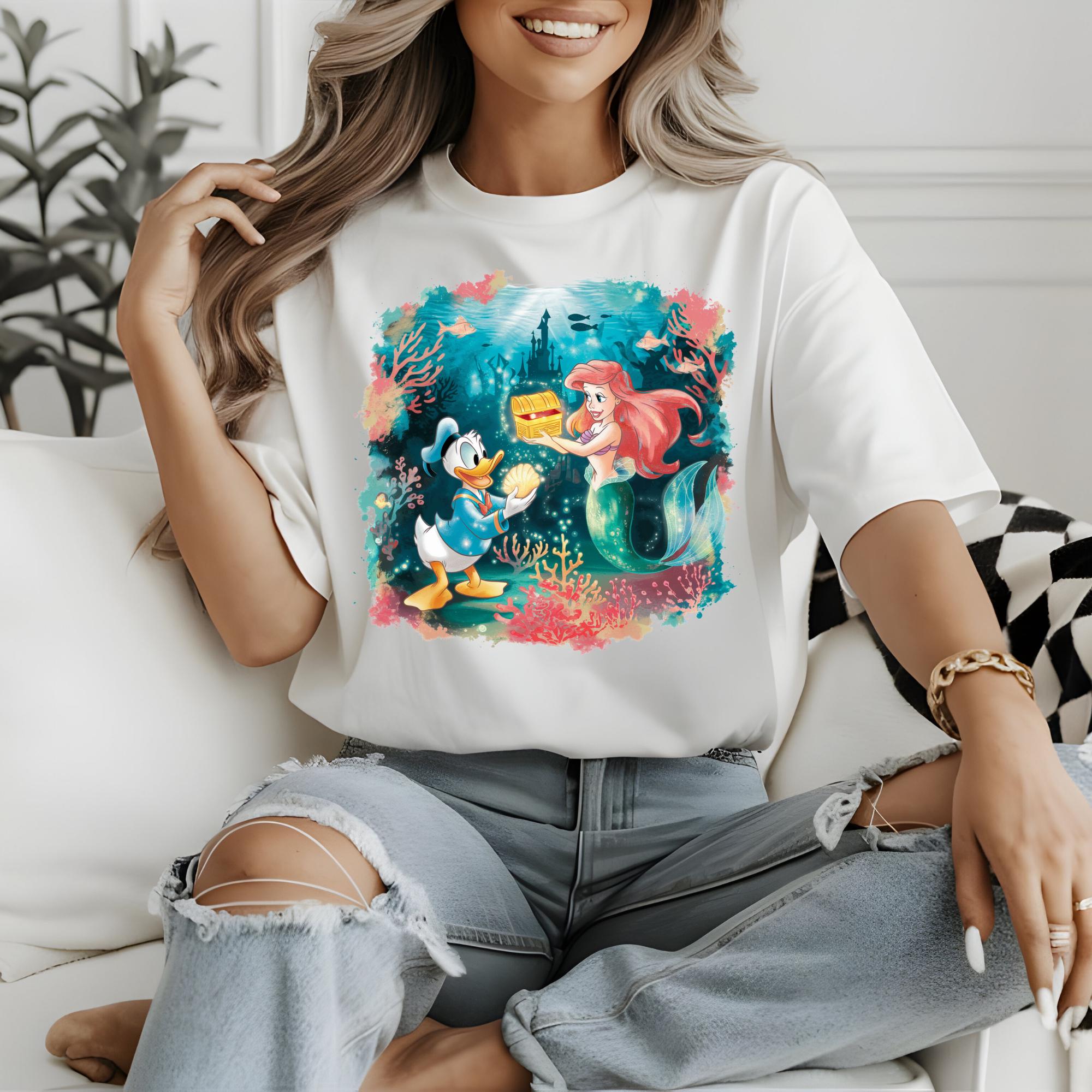 Ariel and Donald PNG, Underwater Treasure Clipart, Little Mermaid and ...