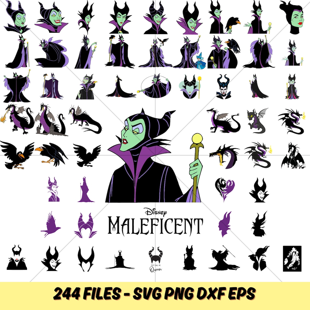 Maleficent SVG Bundle, Maleficent Clipart, Maleficent Png, Maleficent ...