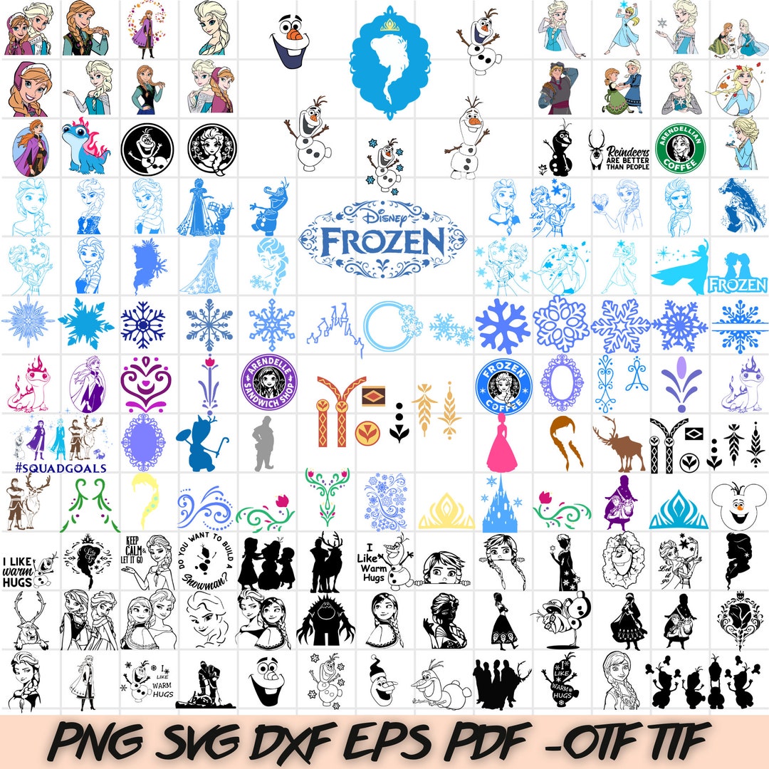 760+ FROZEN SVG Bundle, FROZEN Svg Files for Cricut, Frozen Clipart ...