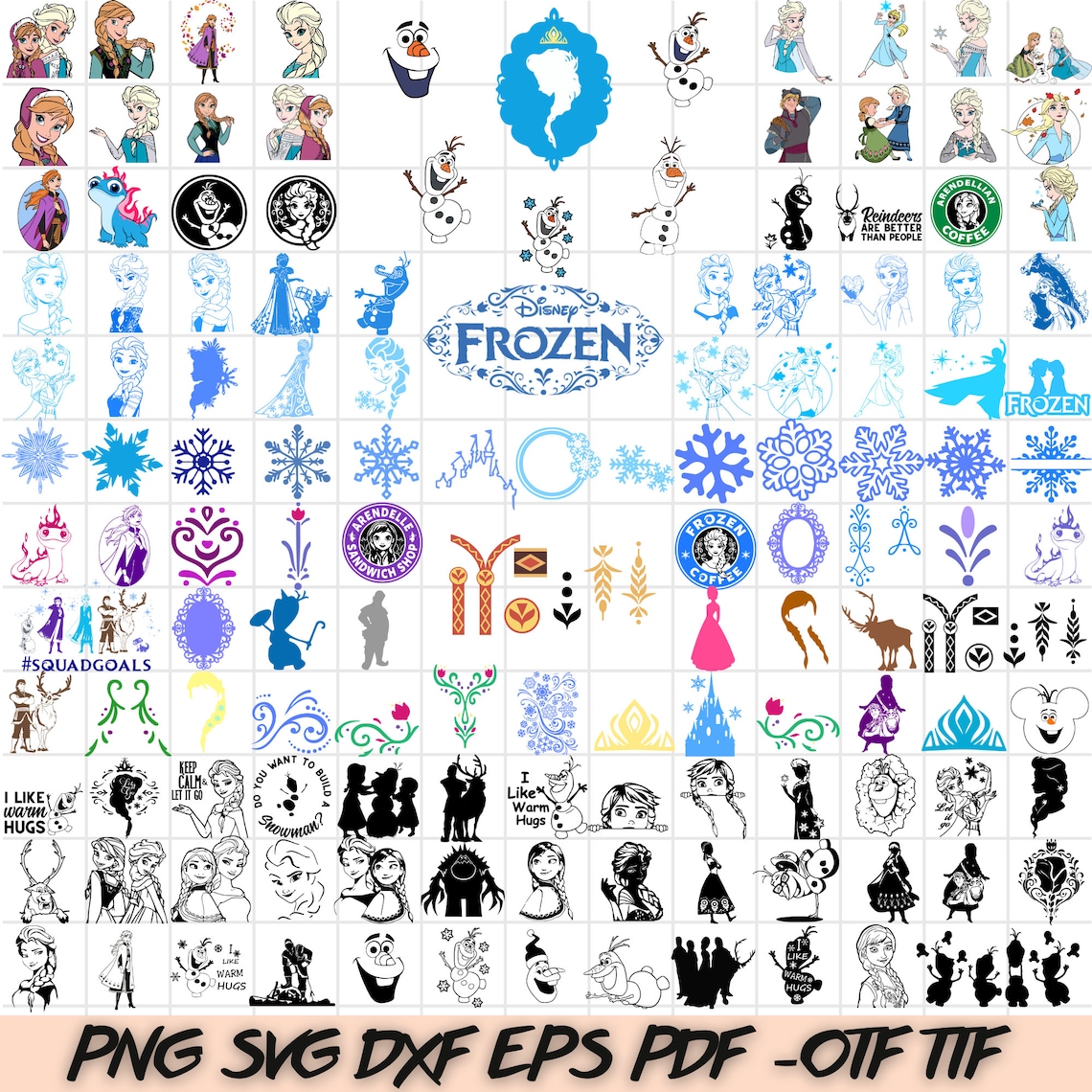 760+ FROZEN SVG Bundle, FROZEN Svg Files for Cricut, Frozen Clipart ...