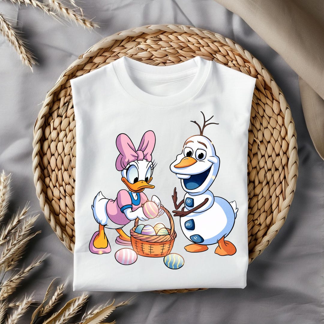 Daisy and Olaf Easter PNG, Spring Egg Hunt Clipart, Cute Cartoon ...