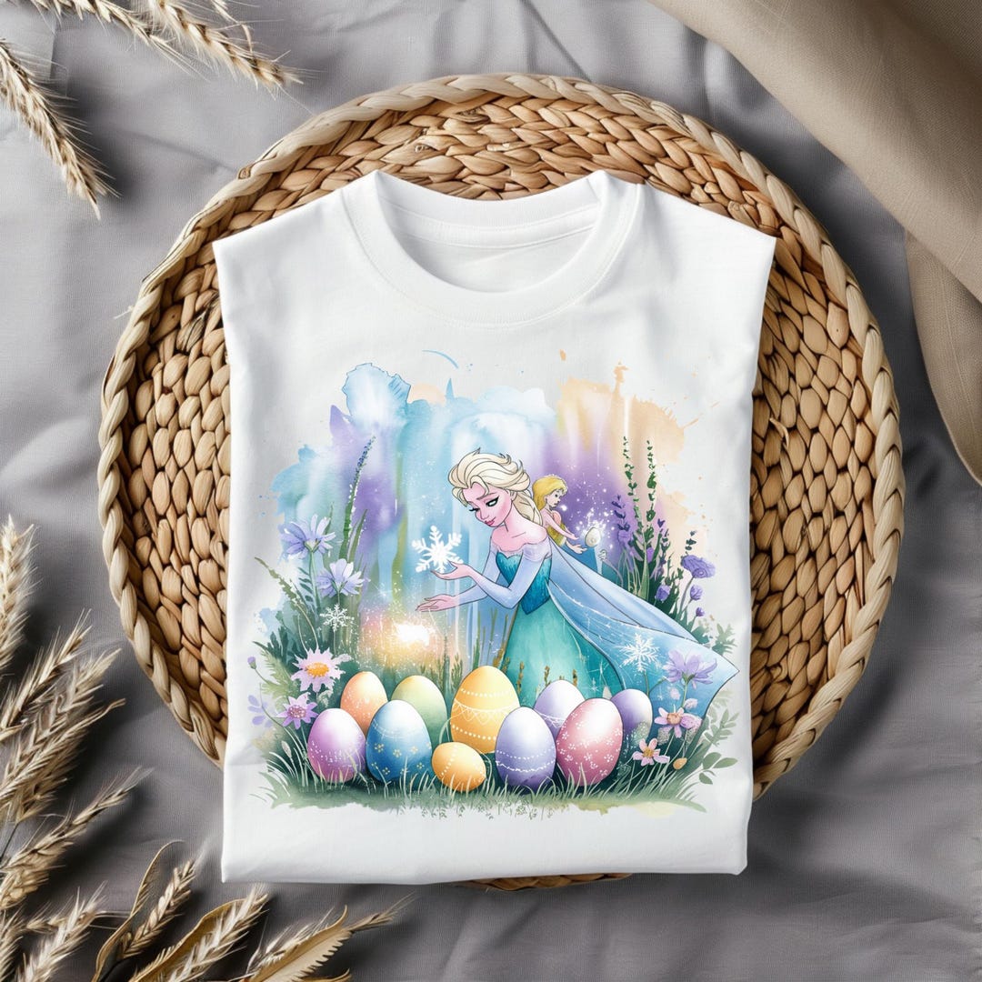 Frozen Easter PNG, Elsa and Tinkerbell Clipart, Watercolor Spring Egg ...