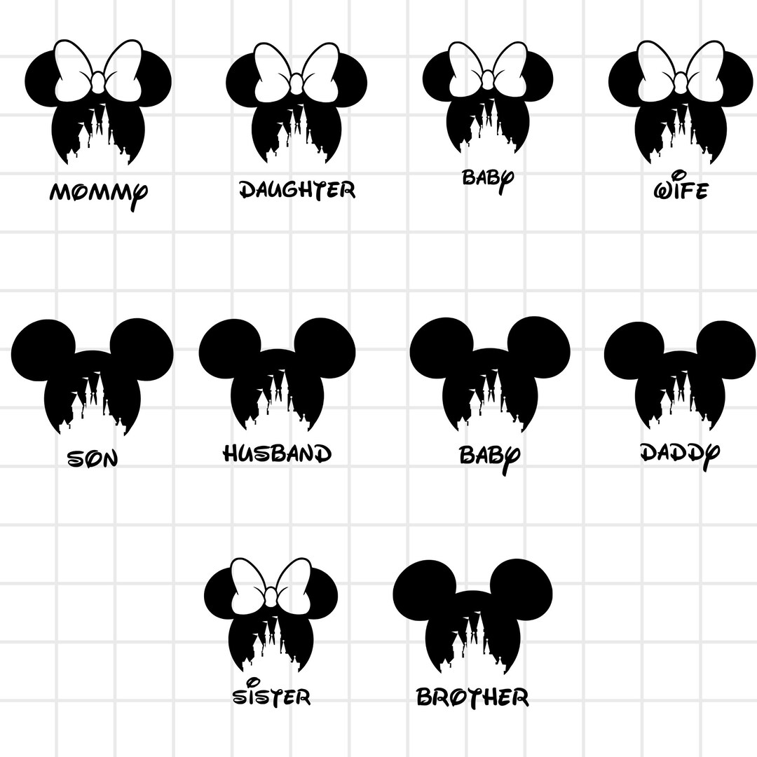 Family Mouse Bundle Cut Files, Png High Resolution Mouse Family Shirt ...
