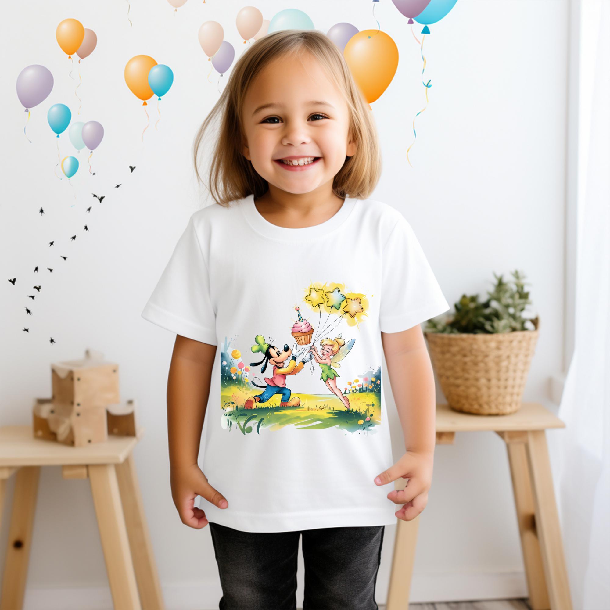 Goofy and Tinkerbell PNG Bundle, Fun Birthday Celebration Clipart, Cute ...