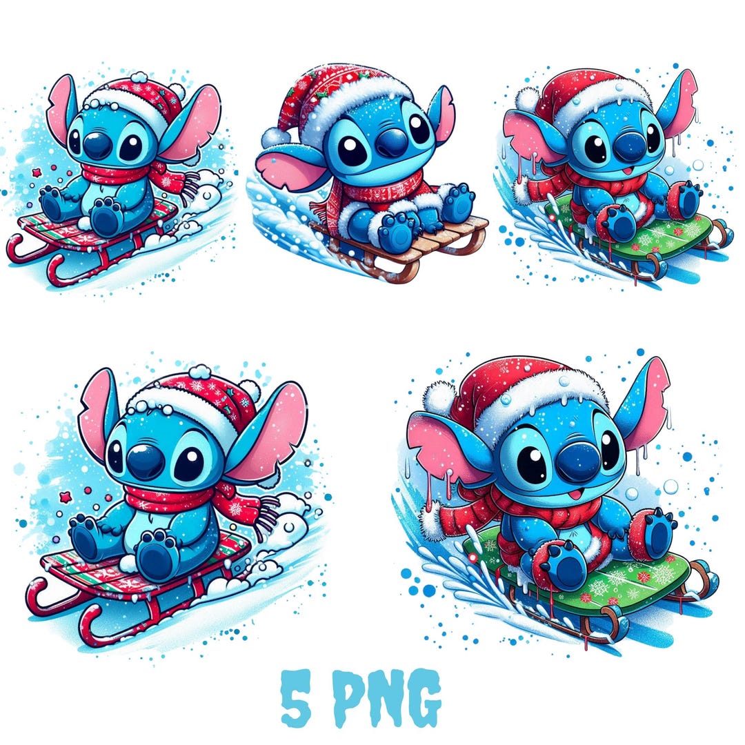 Stitch Christmas Png Bundle, Merry Christmas, Christmas Cartoon, Cute ...