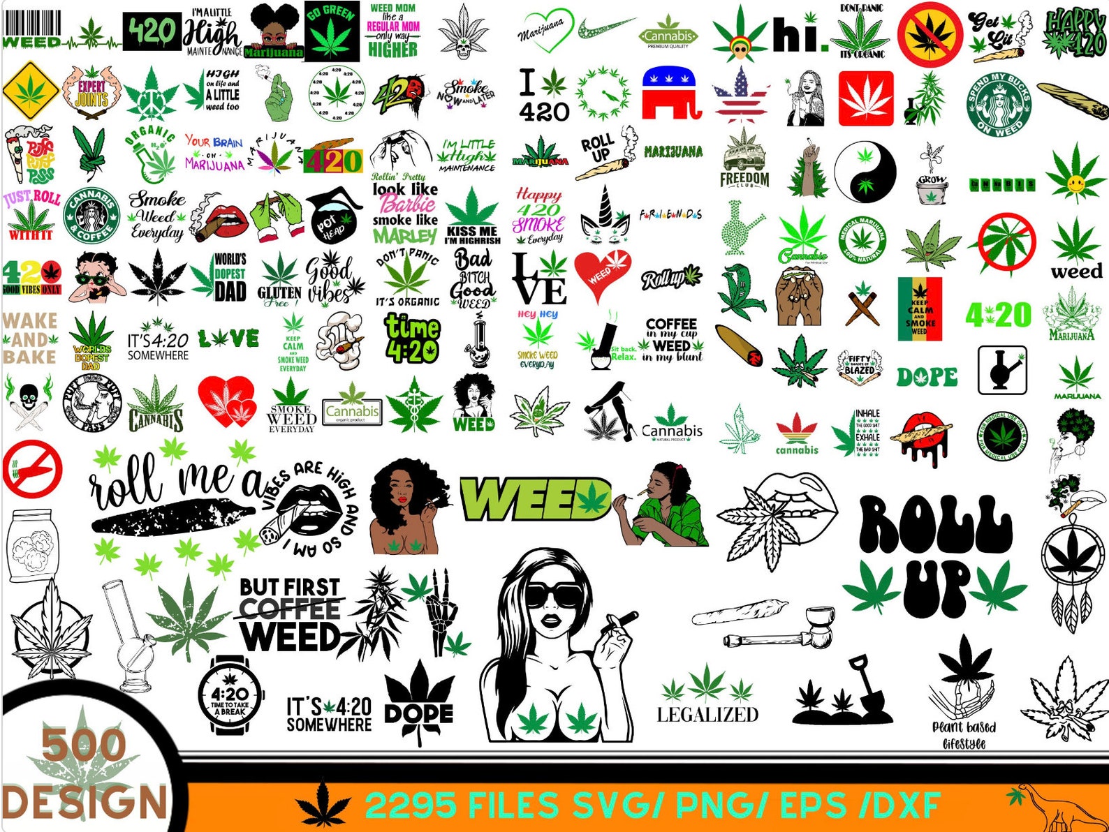 2300+ Weed Svg Bundle,marijuana Svg Bundle,funny Weed Svg,smoke Weed ...