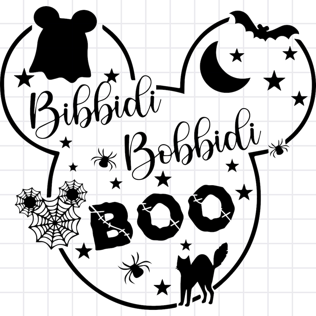 Bibbidi Bobbidi Boo Png, Halloween Png, Mouse Pumpkin Png, Spooky ...