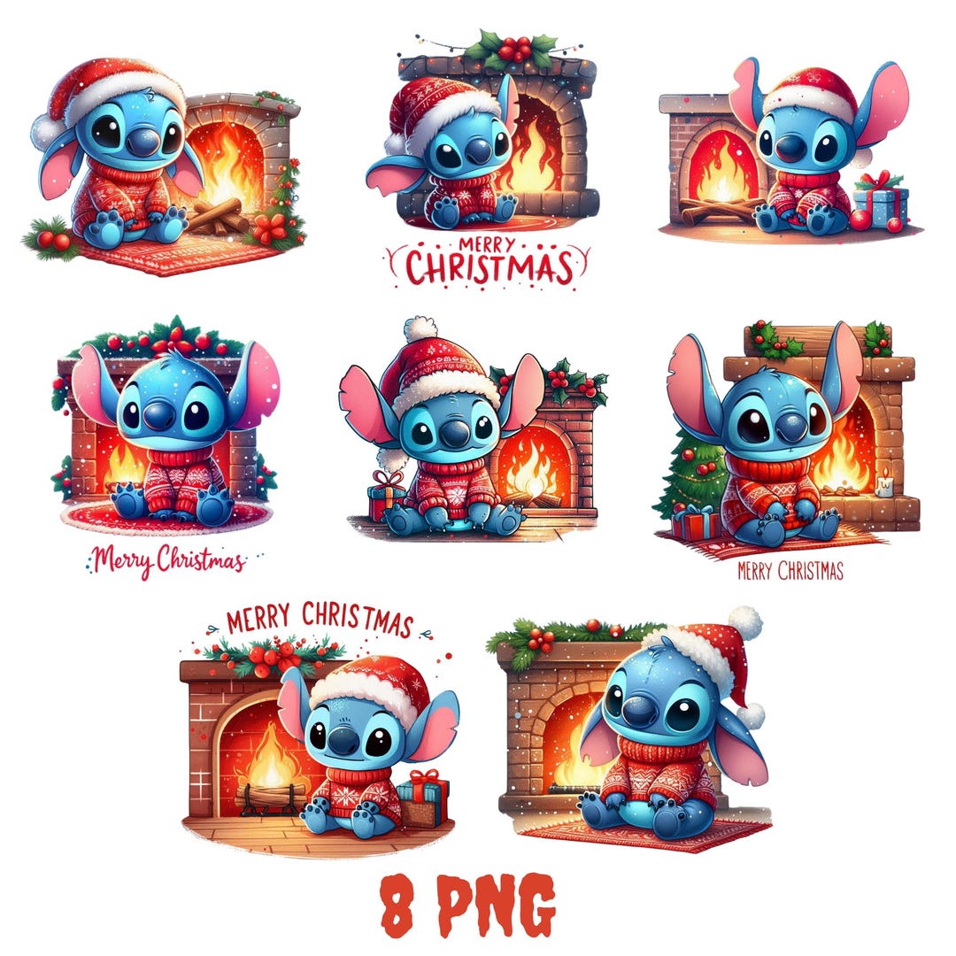 Stitch Christmas Png Bundle, Merry Christmas, Christmas Cartoon, Cute ...