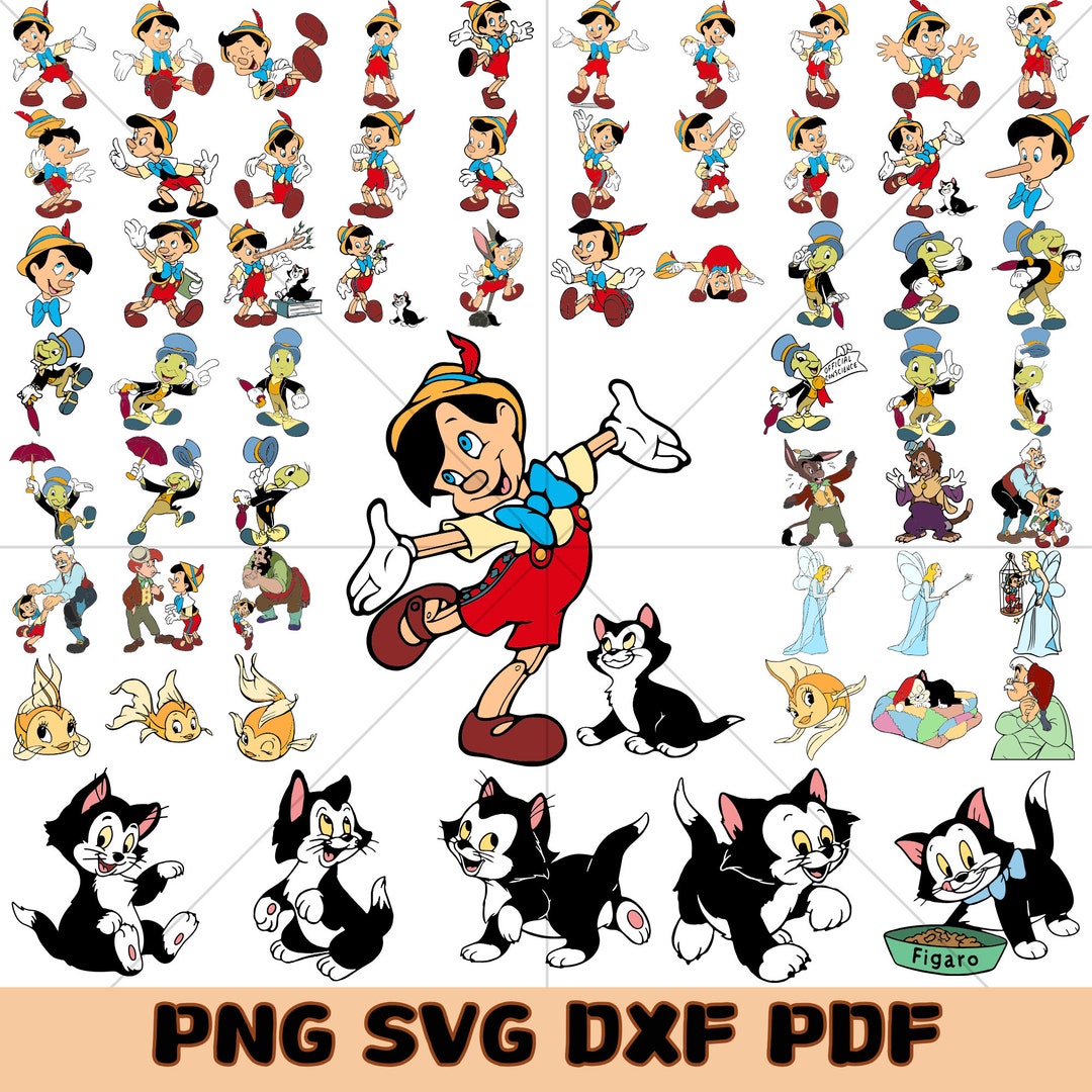 Pinocchio Png Svg Bundle Clipart, Pinocchio SVG, Pinocchio Clipart ...
