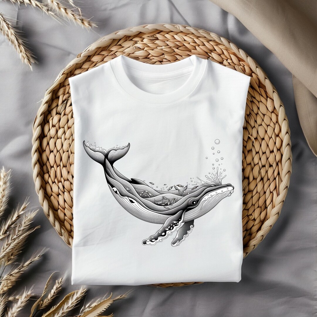 Ornate Whale PNG, Intricate Ocean Animal Art, Boho Sea Life Digital ...