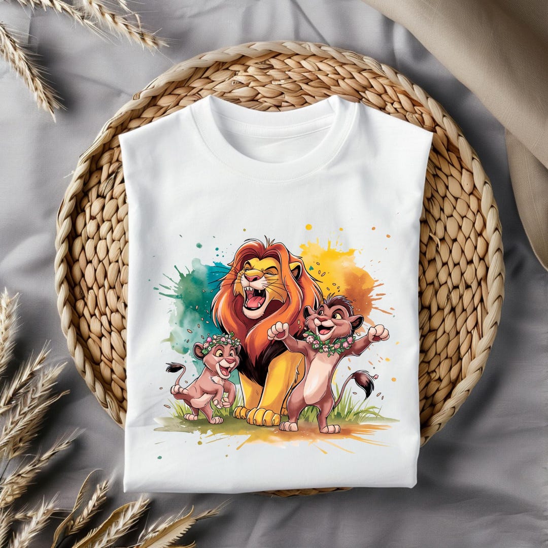 Majestic Lion Family Watercolor PNG – Father and Cubs Digital Clipart ...