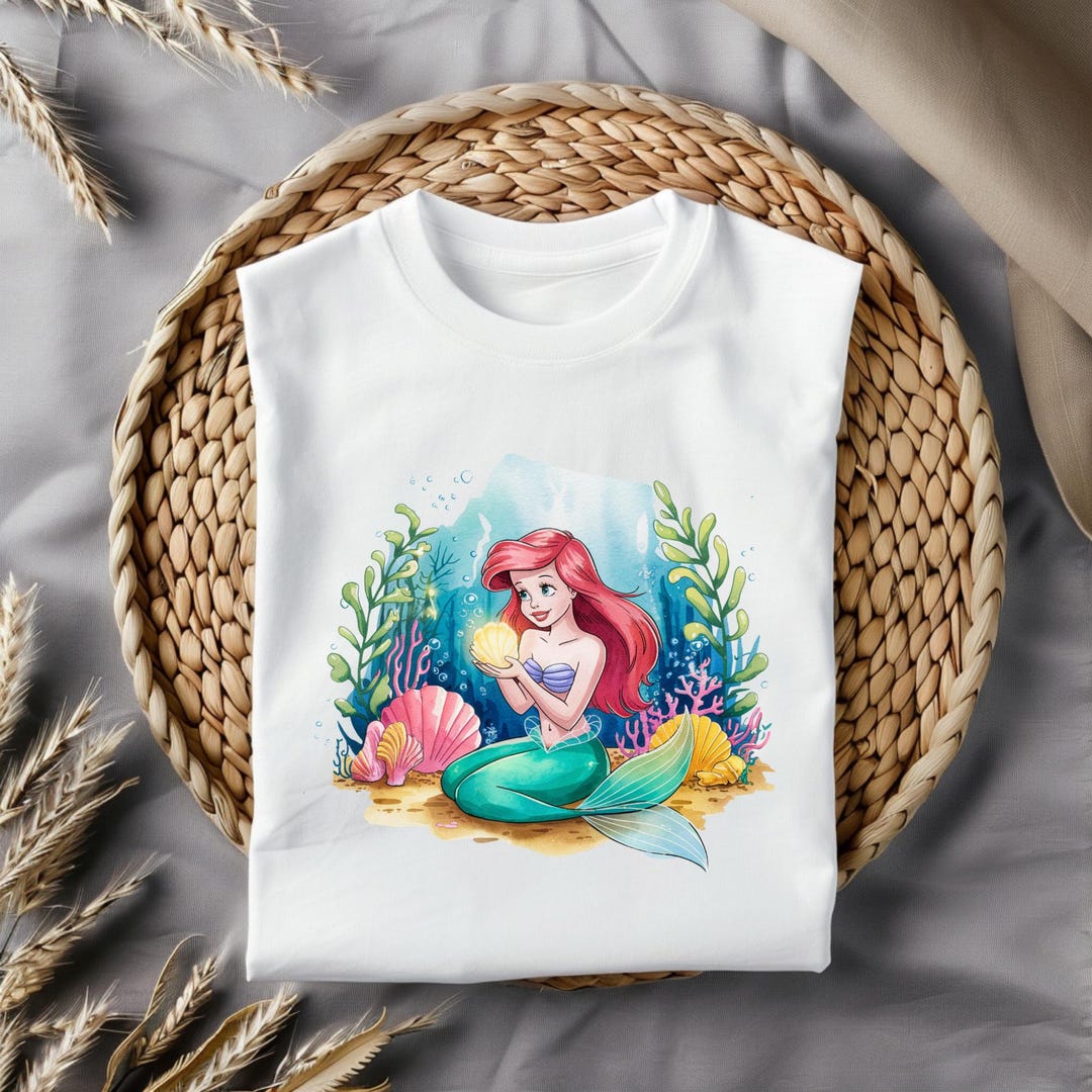 Ariel Mermaid PNG – Under the Sea Clipart With Seashells and Ocean ...