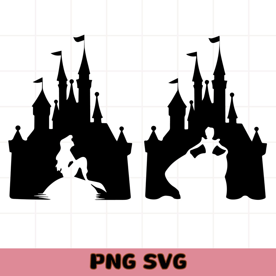 Castle Svg Bundle, Princess Svg, Castle Clipart, Heart Head Mickey ...