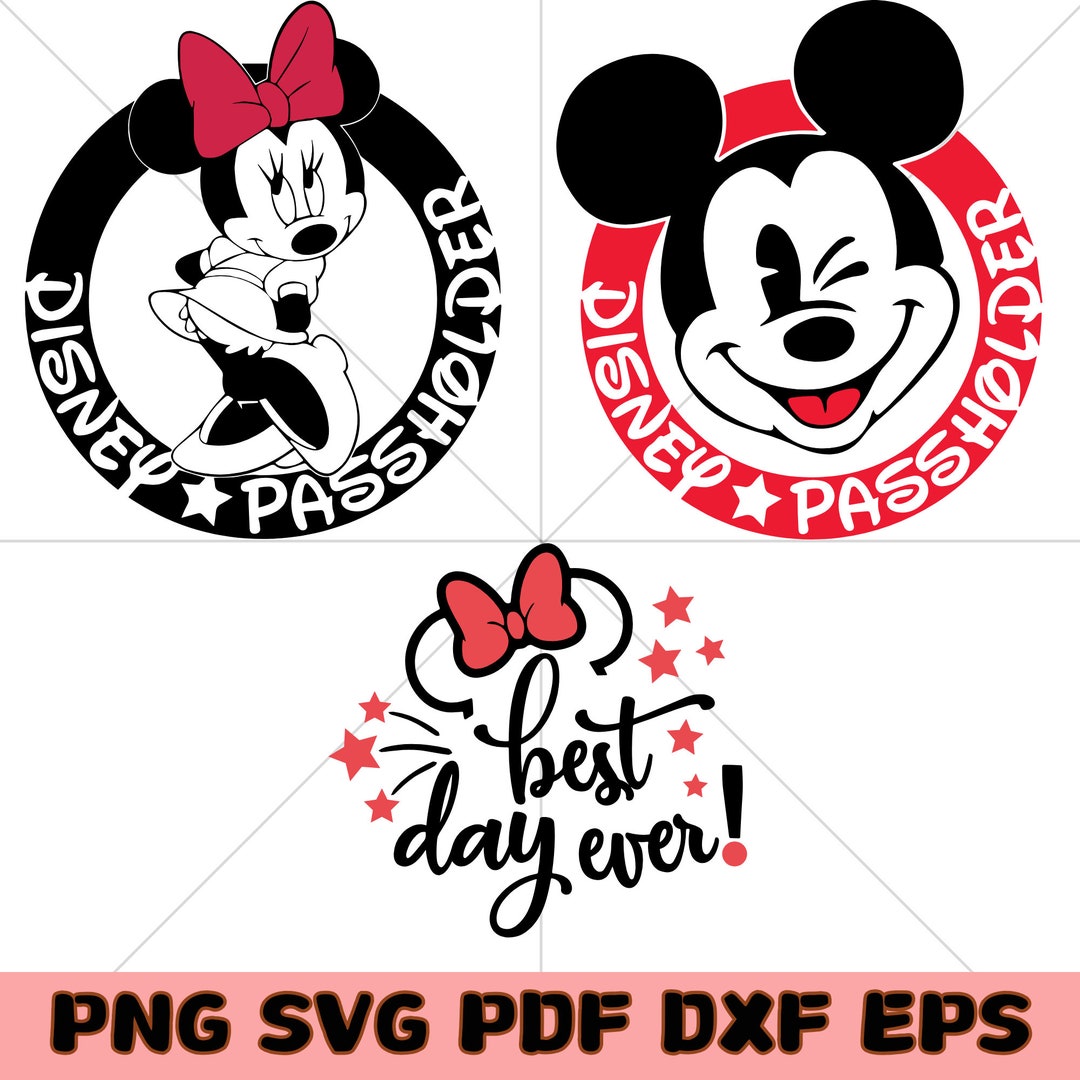 Mickeyy Passholder SVG, Minniee Passholder SVG, Customize Family Trip ...