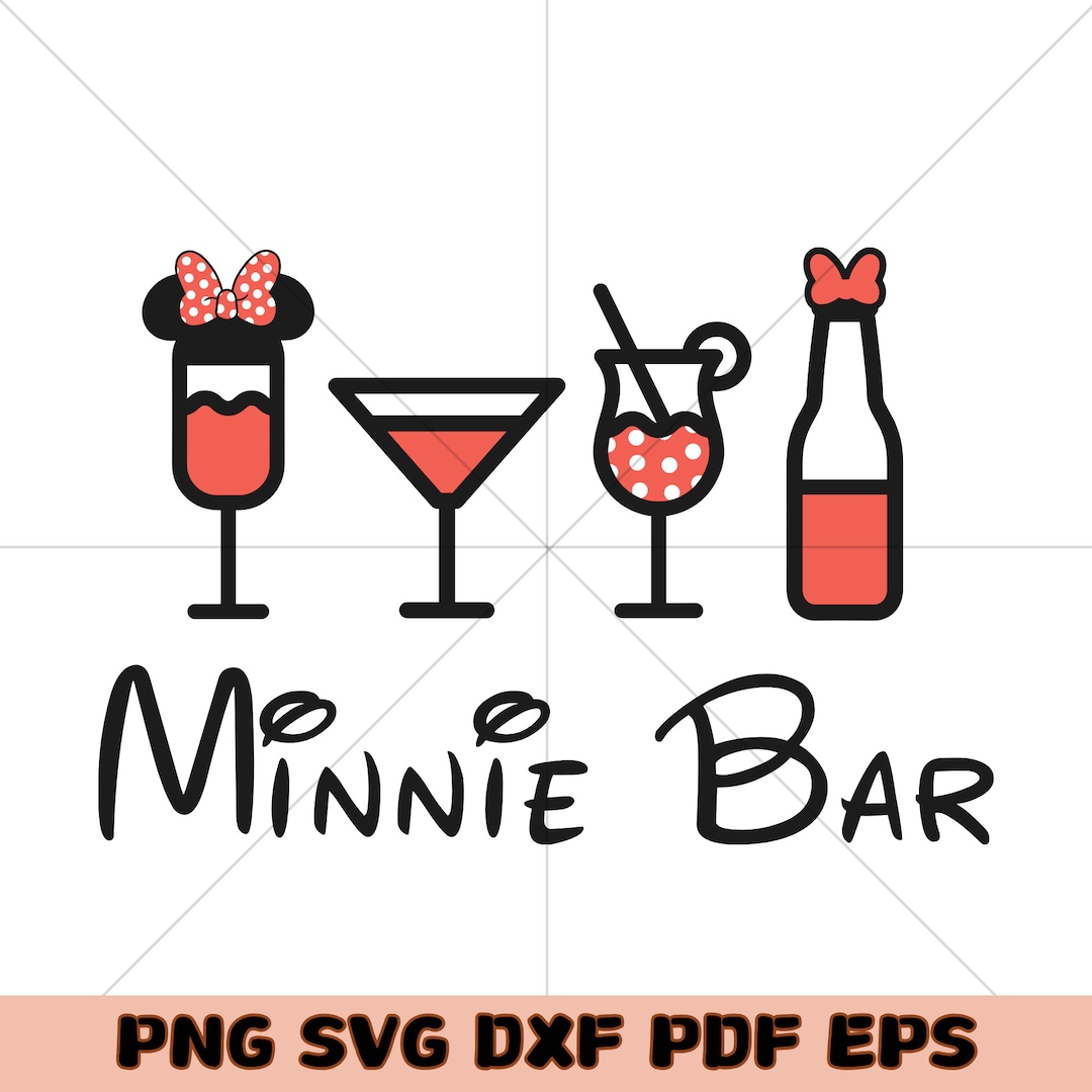 Minnie Bar, Mickey Bar, Drinks, Couple Mickey Minnie Mouse, Ears Head ...