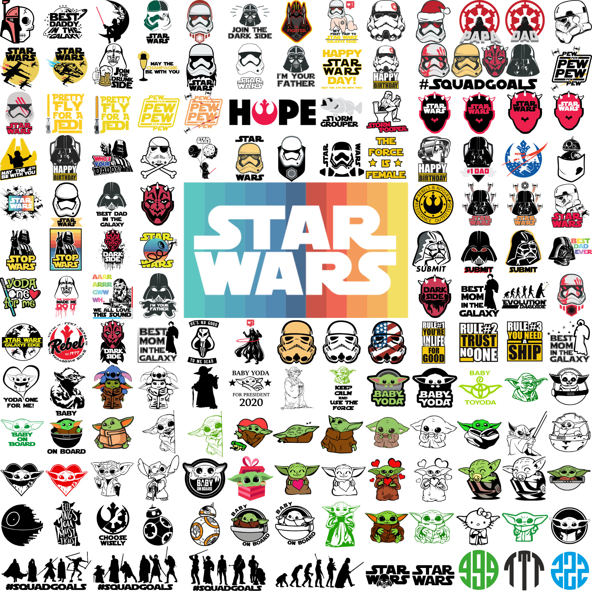 Star Wars Svg, 2500 Starwars Svg Bundle, Star Wars Png, Svg Files for ...