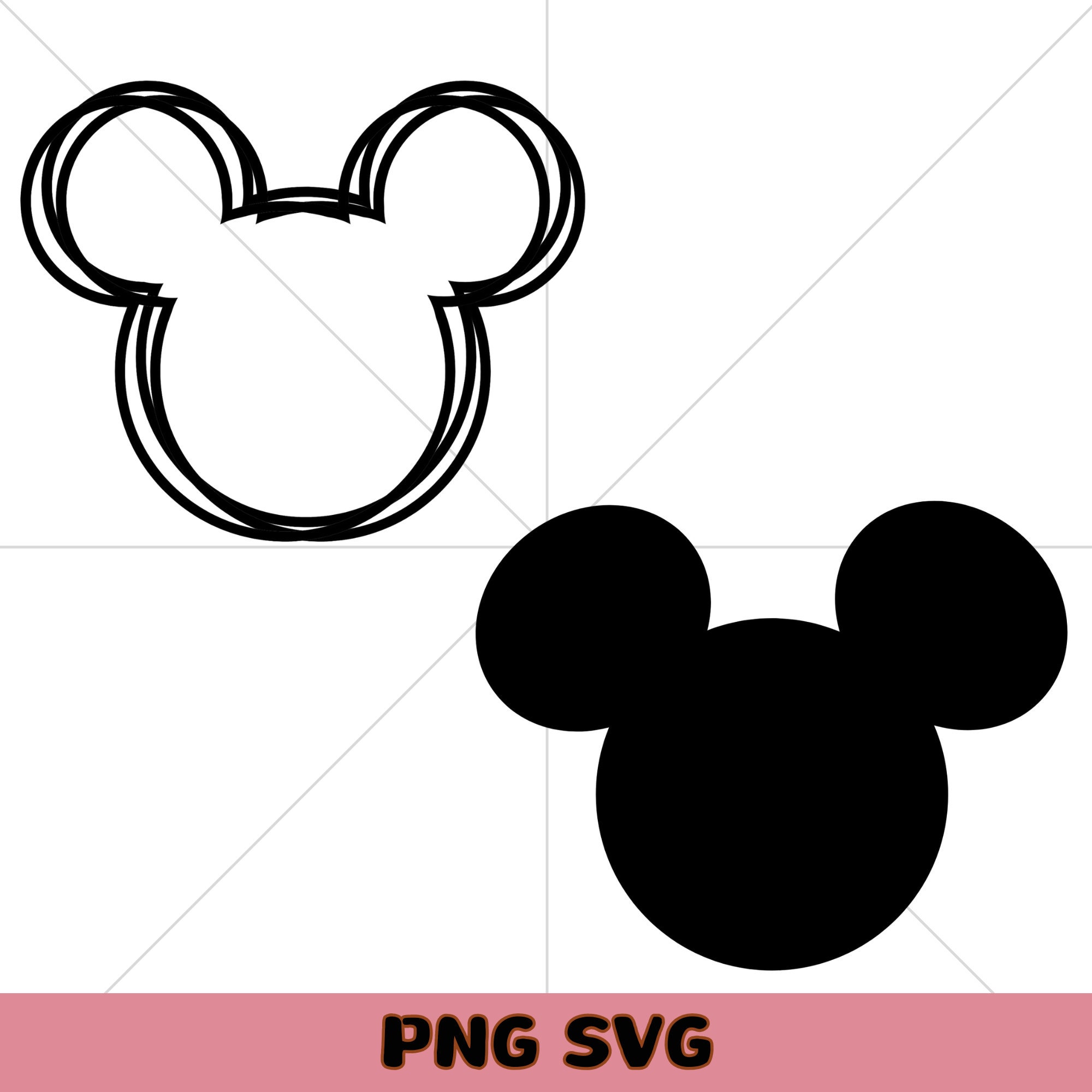 Mickey and Minnie Inspired SVG Bundle, Mickey Minnie Ears, Mouse Ears ...