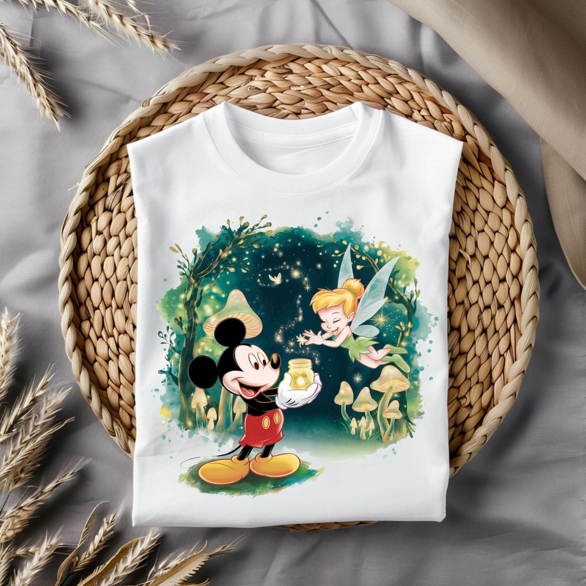 Mickey & Tinkerbell Magical Forest Clipart, Enchanted Fairy Light PNG ...