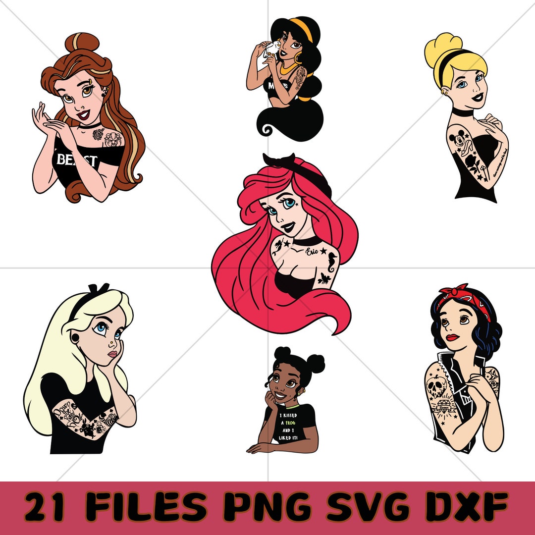 7 Designs Punk Princess Bundle PNG, Goth Princess Png, Goth Png, Punk ...