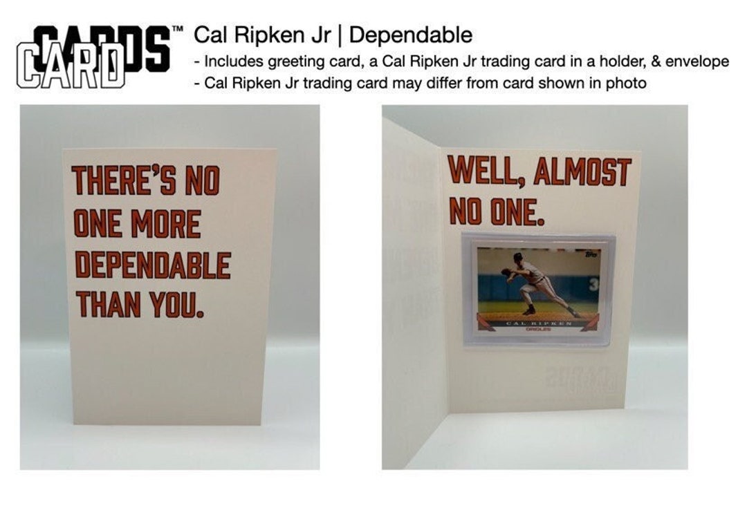 Card Cards Birthday Card Cal Ripken Jr dependable - Etsy