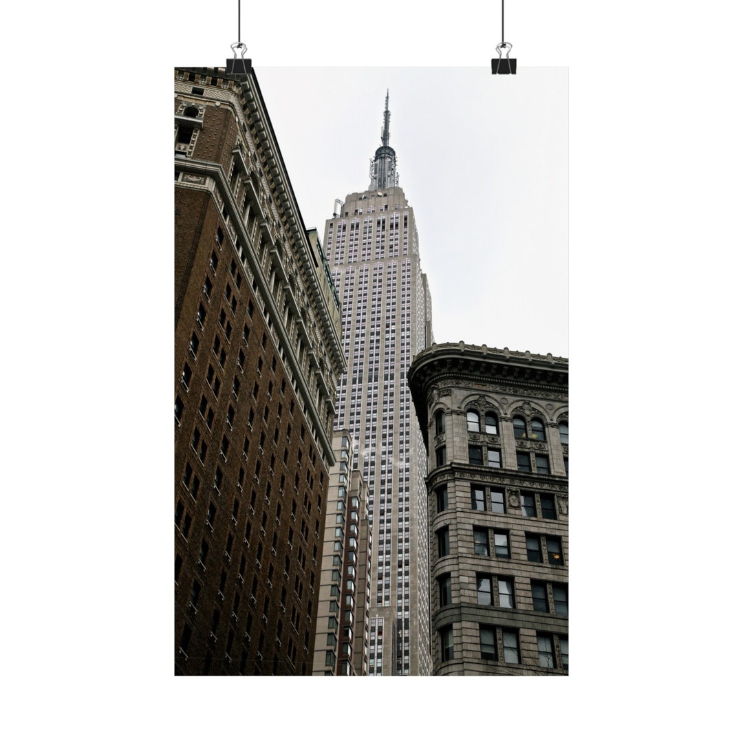 Empire State Building Poster, New York City Art Print, NYC Skyline Wall ...