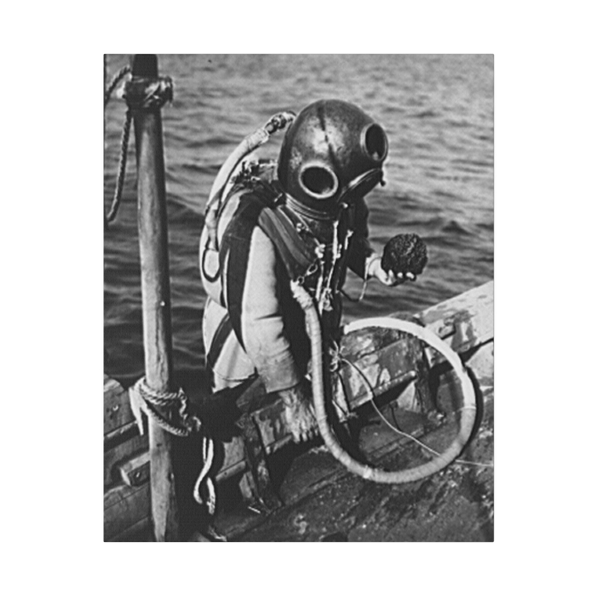 Tarpon Springs Wall Art: Greek-american Sponge Diver, Deep Sea Scene ...