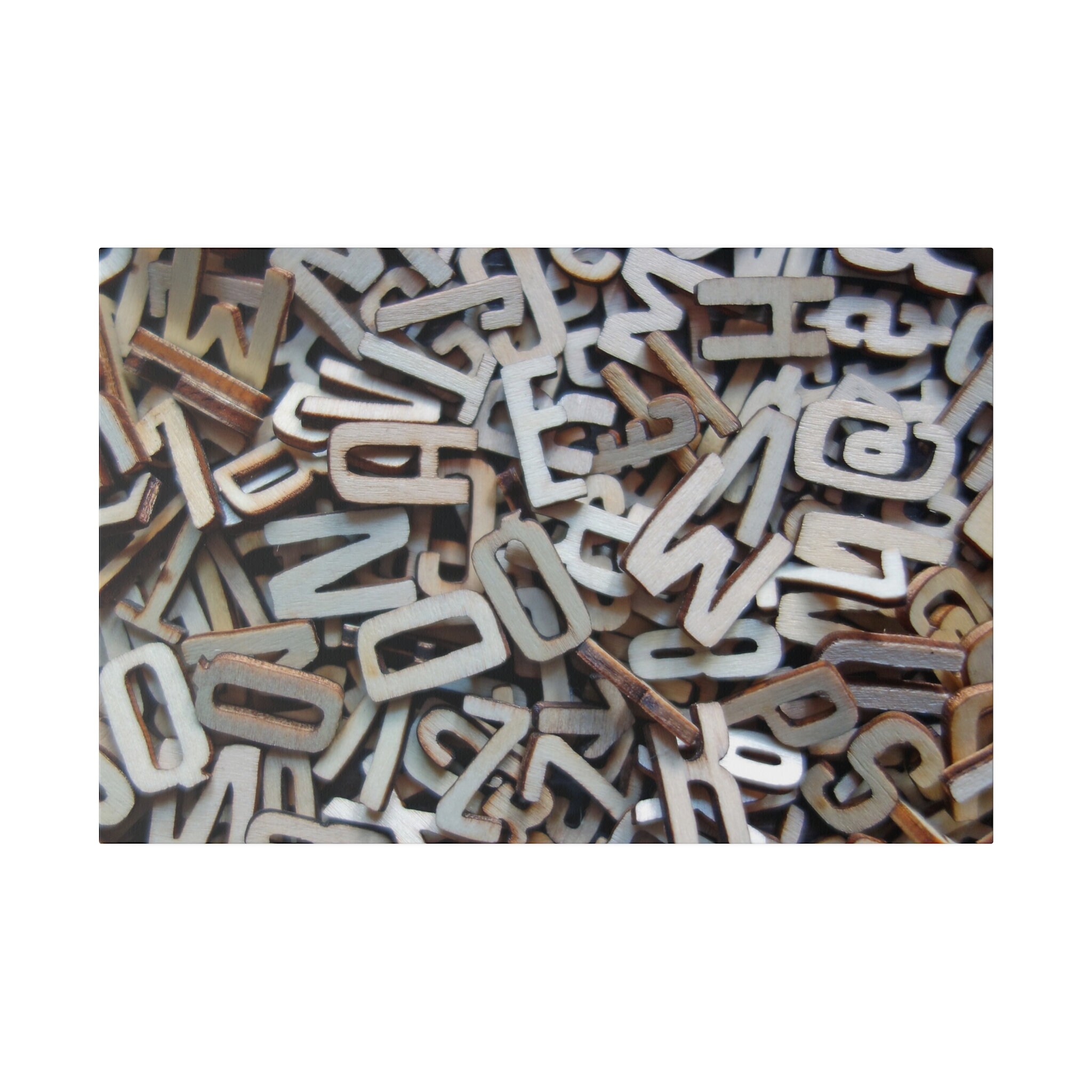 Wooden Letters Wall Art: Pile of Rustic Alphabet Decor, Personalized ...