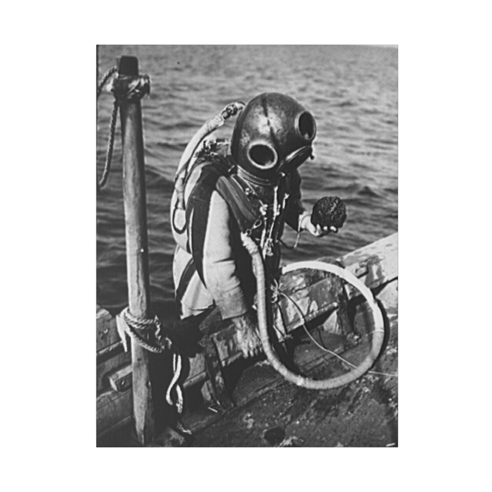 Tarpon Springs Wall Art: Greek-american Sponge Diver, Deep Sea Scene ...