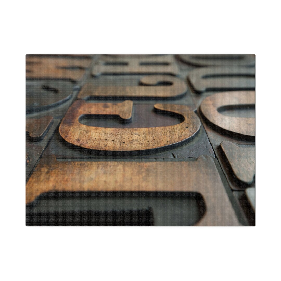 Woodblock Letters Wall Art Rustic & Vintage Decor, Personalized Wooden ...