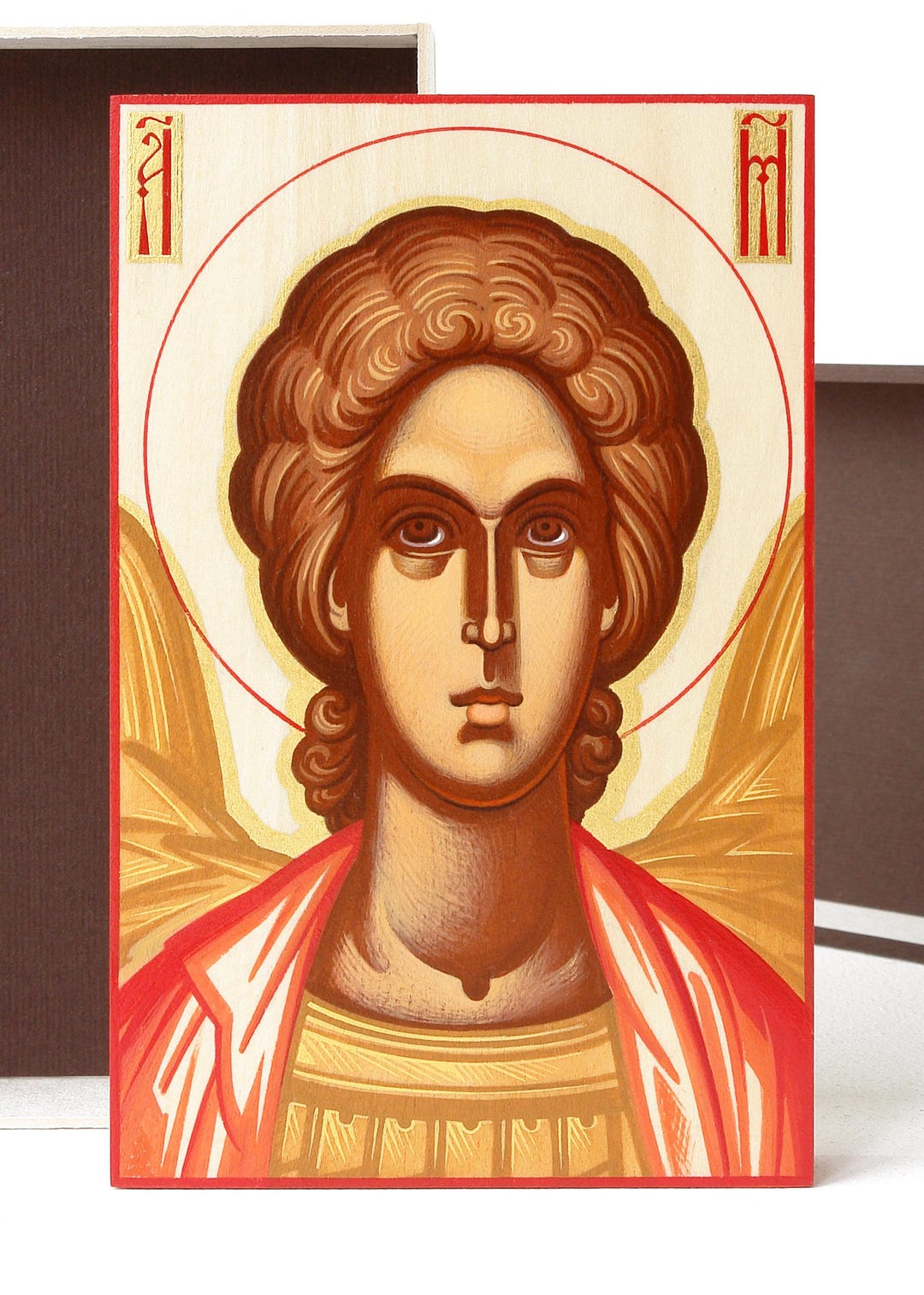 Holy Archangel Michael, Hand Painted Icon 9x14 Cm, Egg Tempera and Gold ...