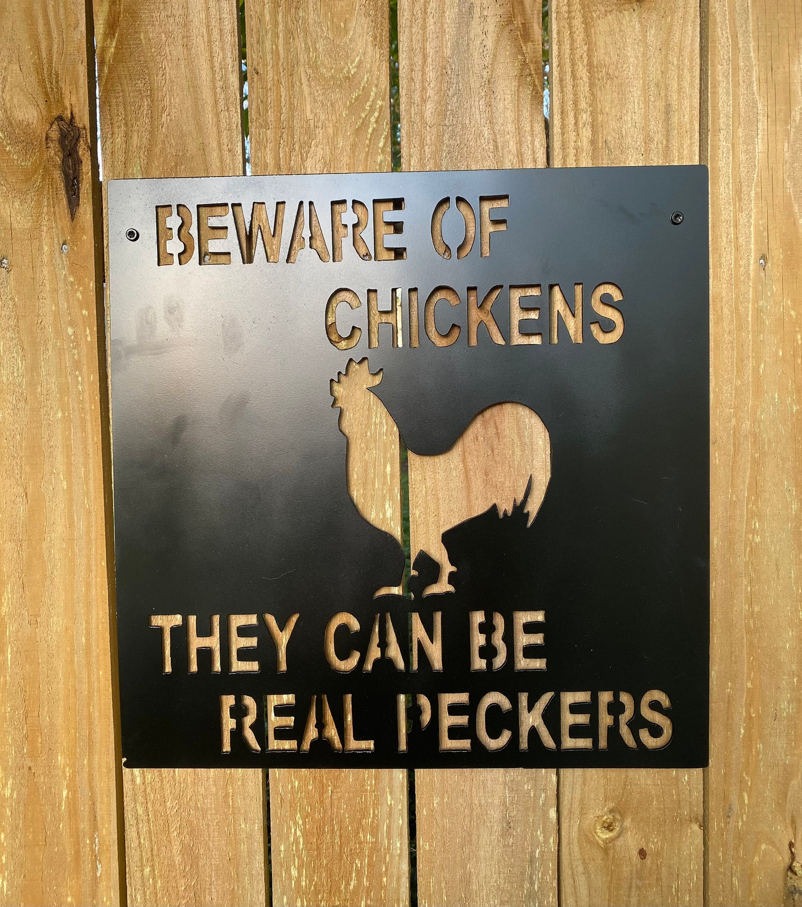 Beware of Chickens Sign - Etsy