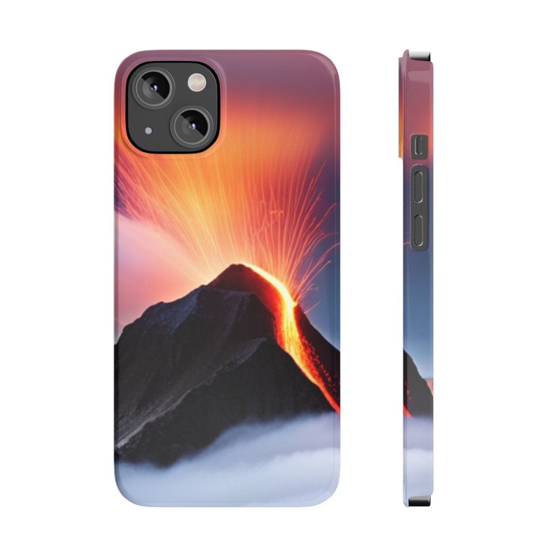 Volcano Erupting With Lava Slim Phone Case Fits Apple iPhone Models ...