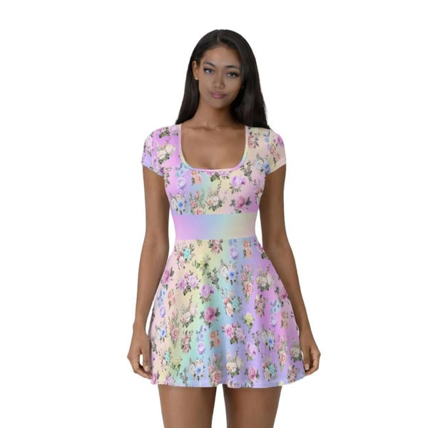 Rainbow Tennis Dress - Etsy