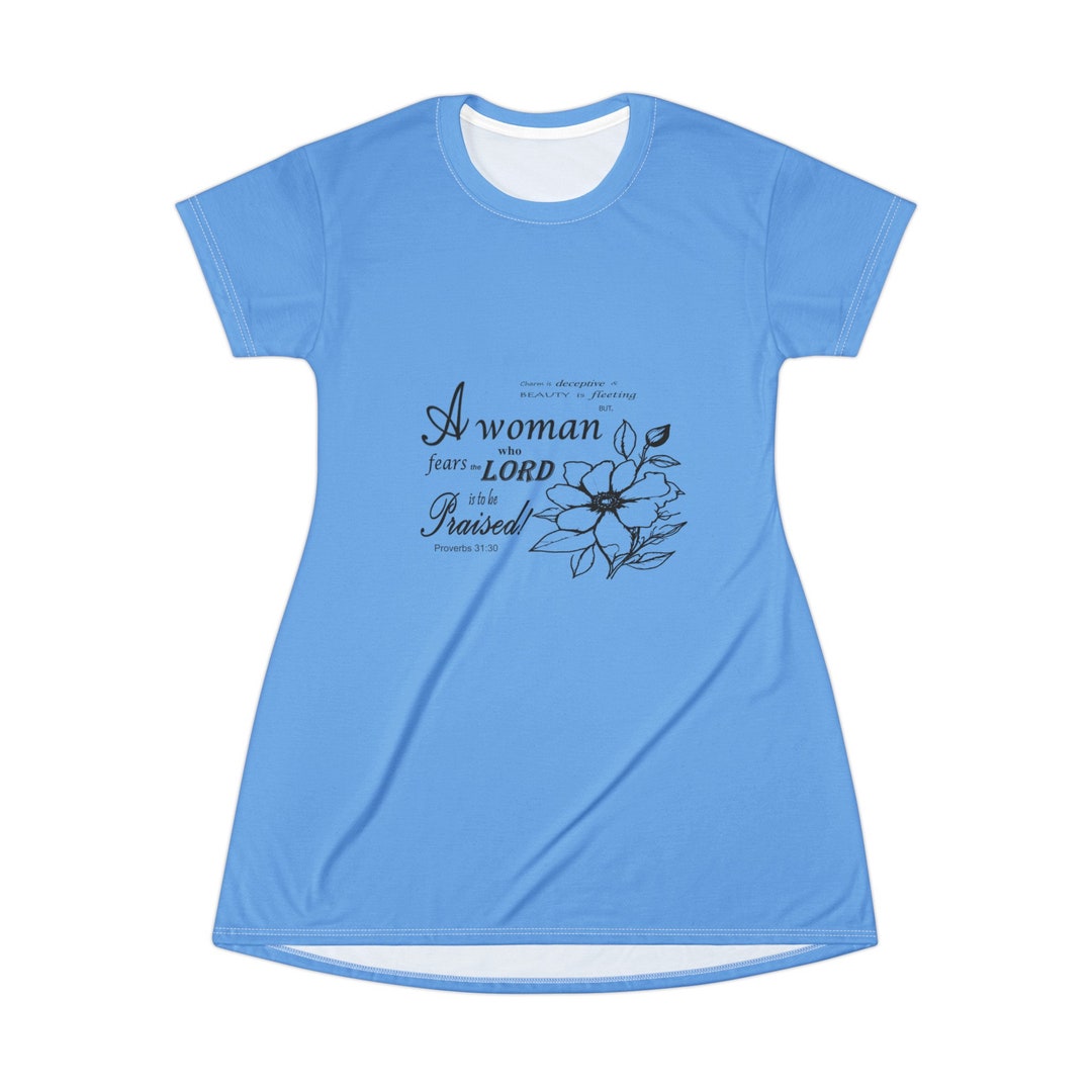 T-shirt Bible Verse Scripture Print Design Tagless Dress Multiple ...