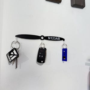 Propeller Key Rack With Personalized Tail Number 8.5" Wide - Etsy