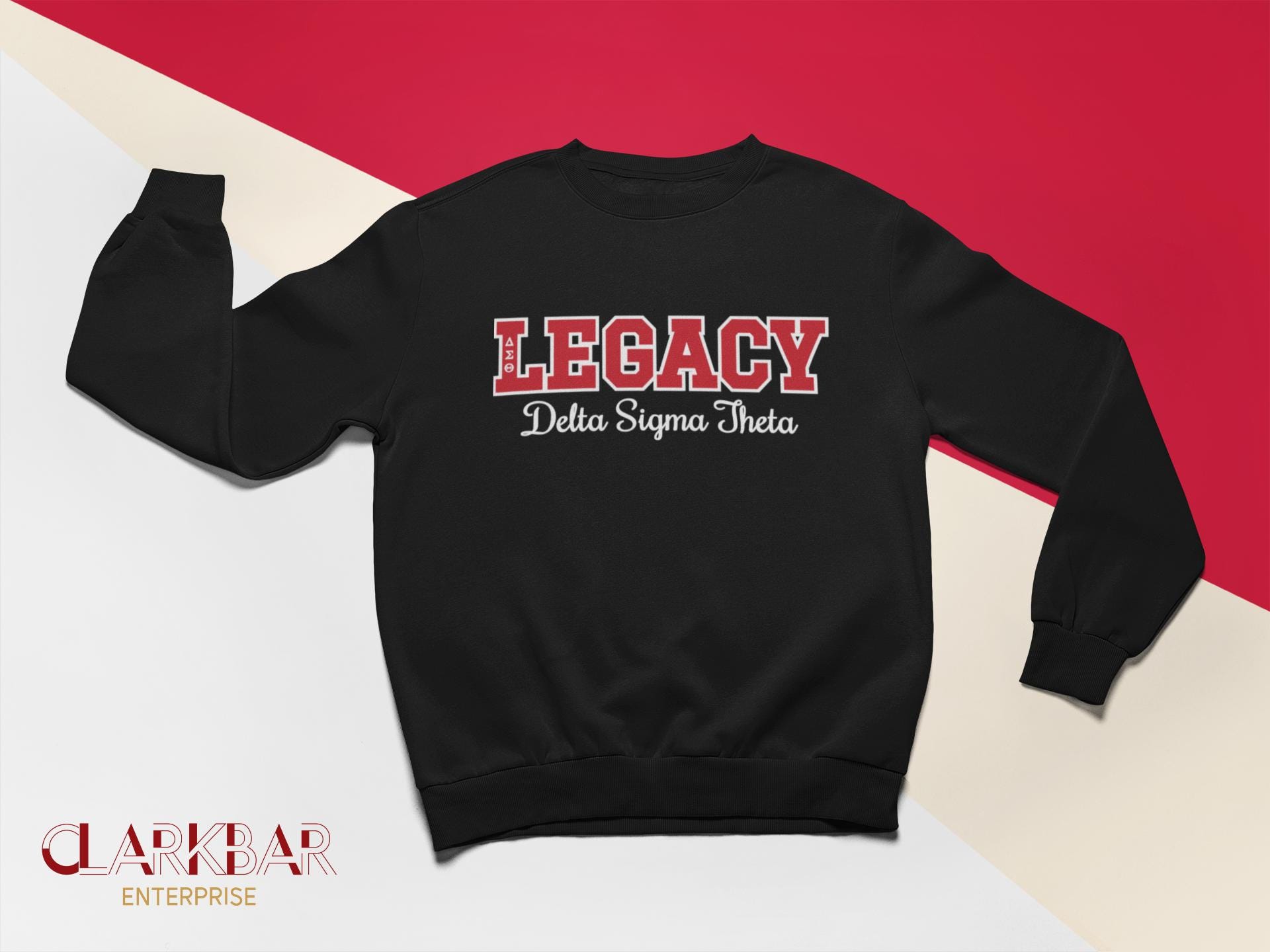 LEGACY Delta Sigma Theta Embroidered Crewneck Sweatshirt | DST Sweater ...