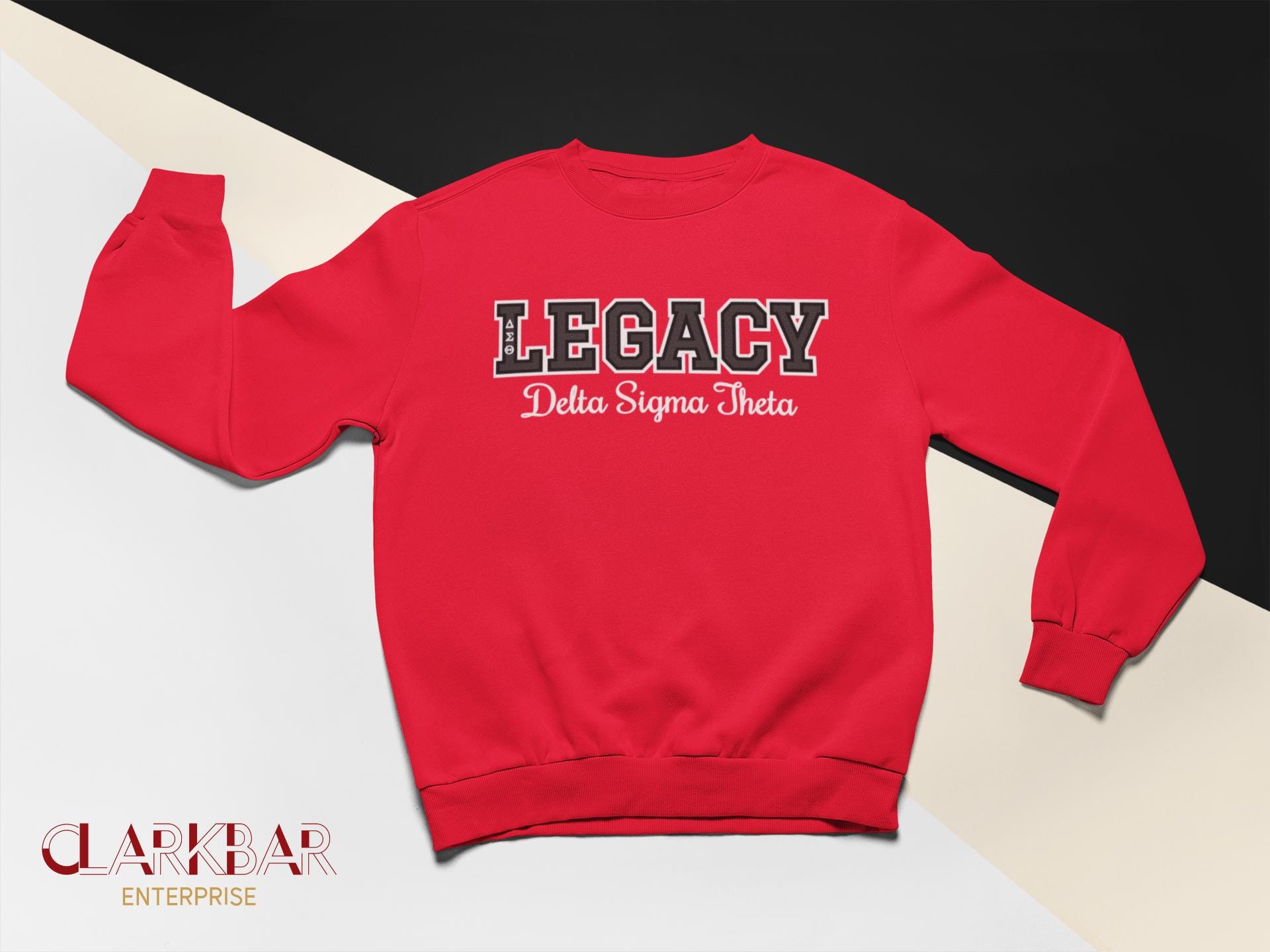 LEGACY Delta Sigma Theta Embroidered Crewneck Sweatshirt | DST Sweater ...