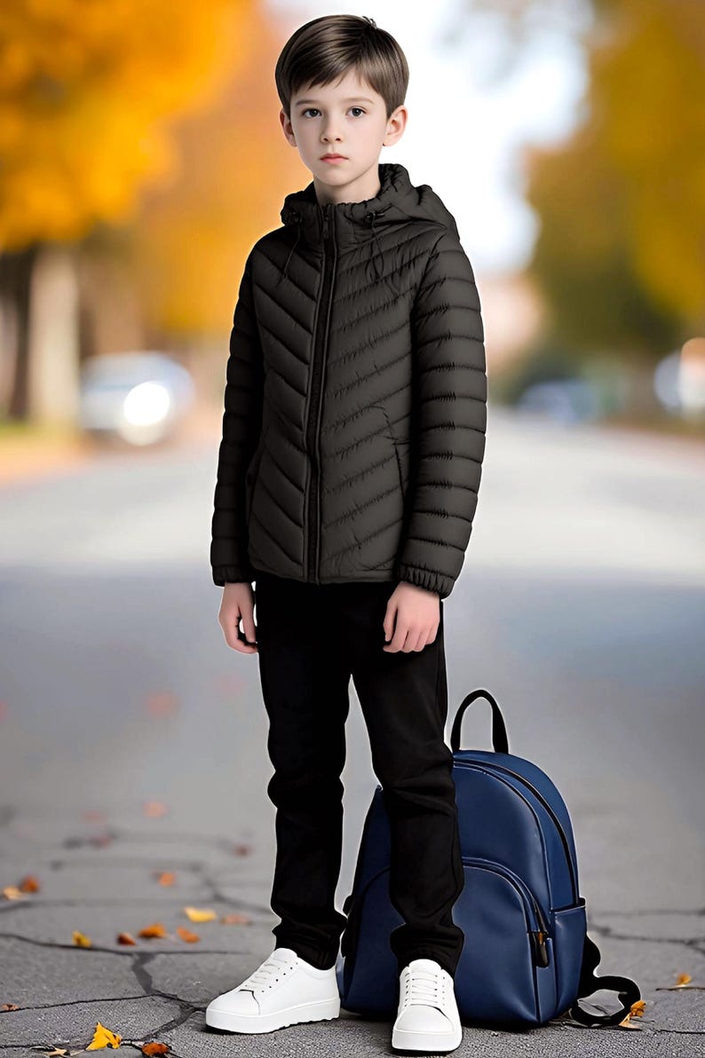 Kids Boy's Jacket Detachable Hood - Etsy