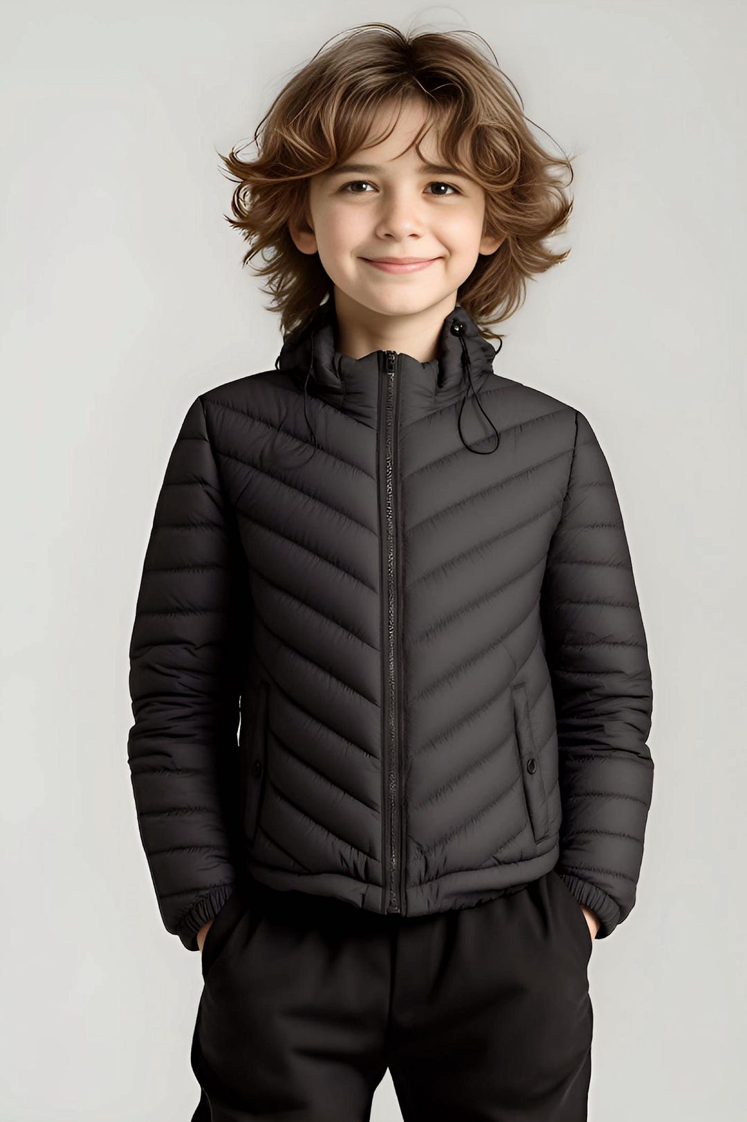 Kids Boy's Jacket Detachable Hood - Etsy
